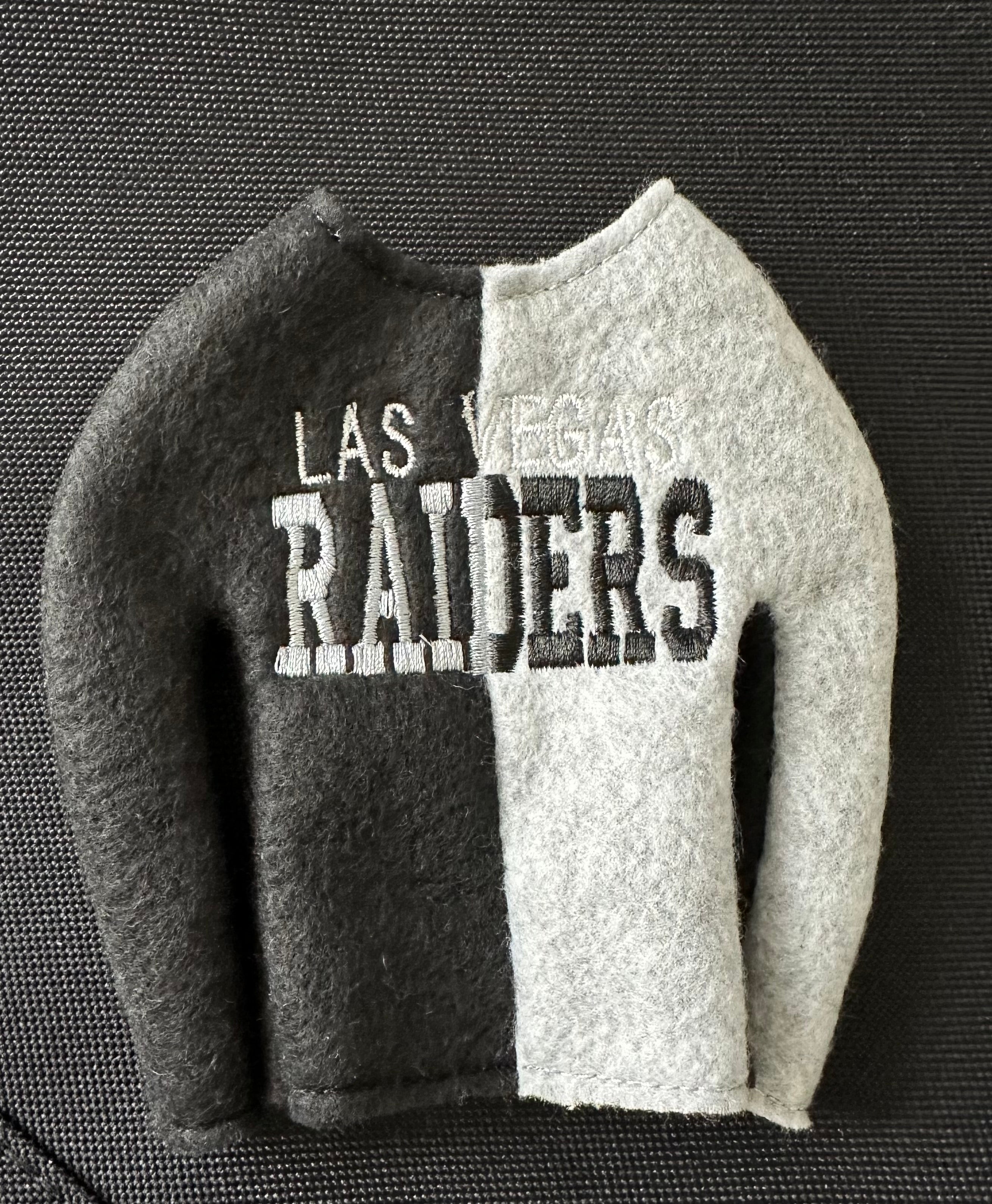 Las Vegas Raider Elf Sweater – Mimi's Works of HeART